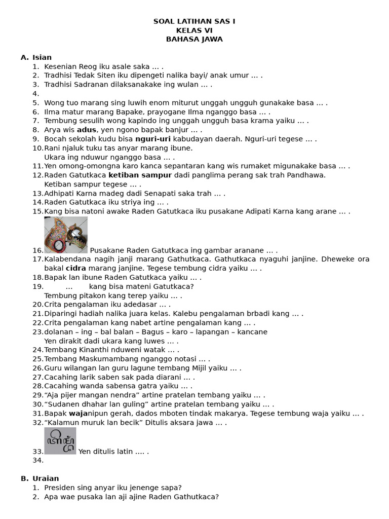SAS 1 B Jawa | PDF