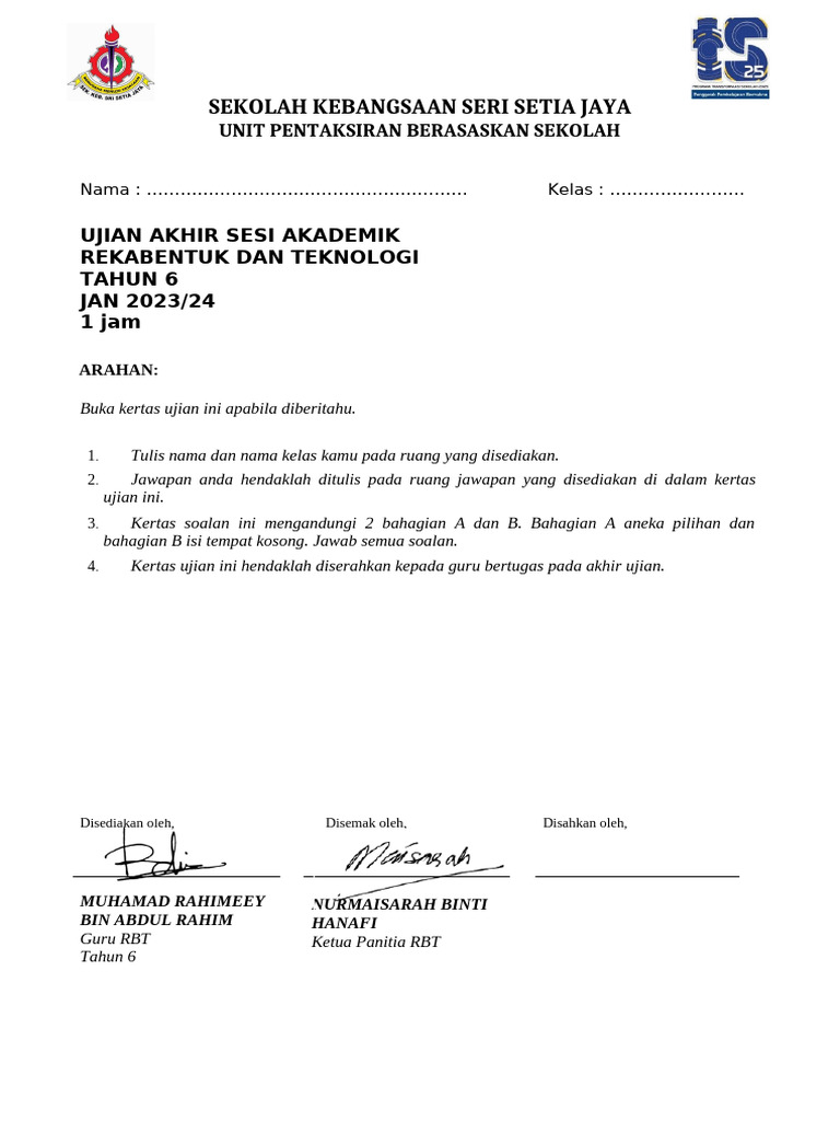 Muka Depan Uasa | PDF