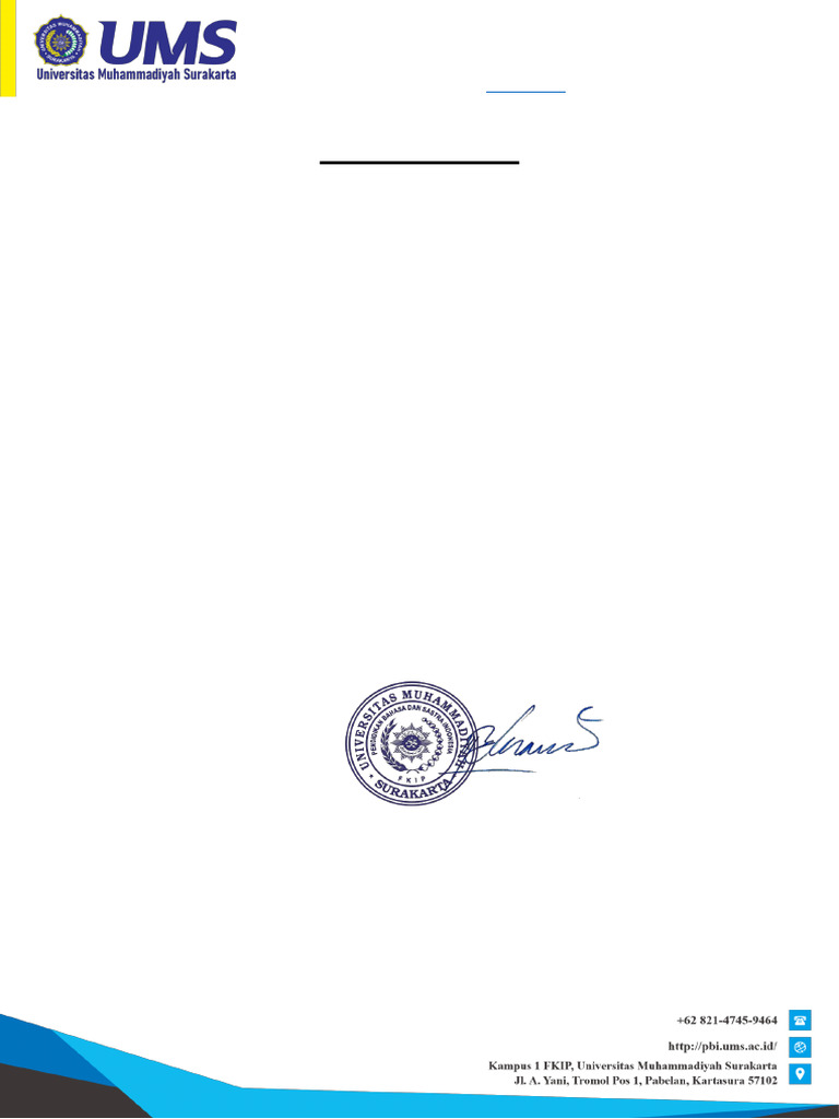 Surat Tugas Mahasiswa PBSI UMS 2025 | PDF