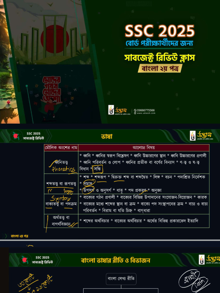SSC-2025 Subject Review Bangla 2nd Paper Done Comp | PDF