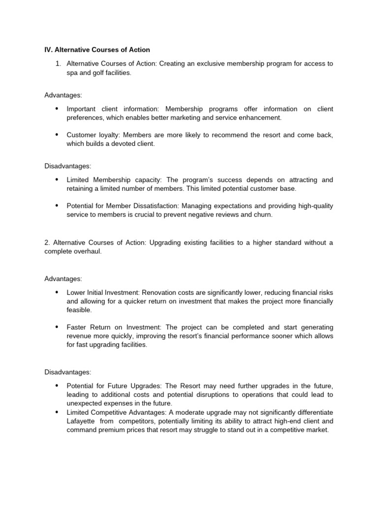 Alternavite Courses of Action | PDF