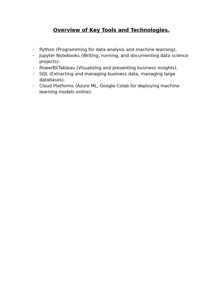 Essential Data Science Tools Overview | PDF | Data Science | Databases