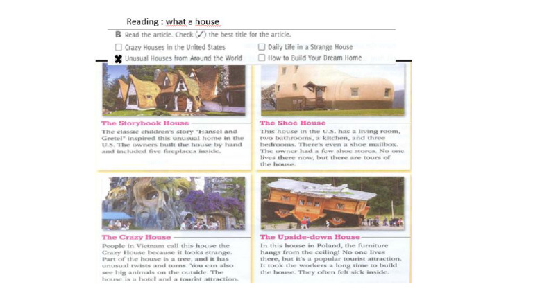 Reading What A House | PDF