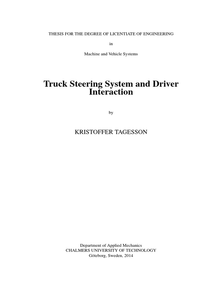 Steering System | PDF | Steering | Axle