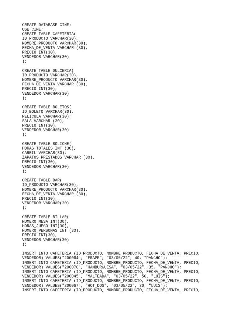 Cine (Practica 5) | PDF