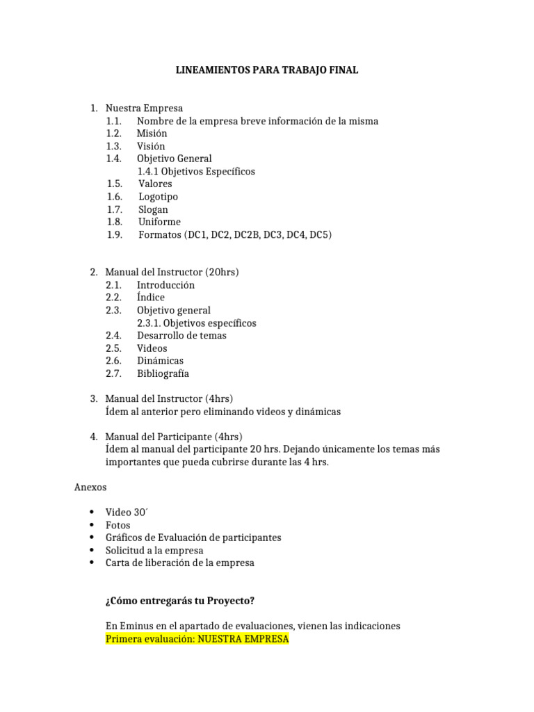 Lineamientos DHD | PDF