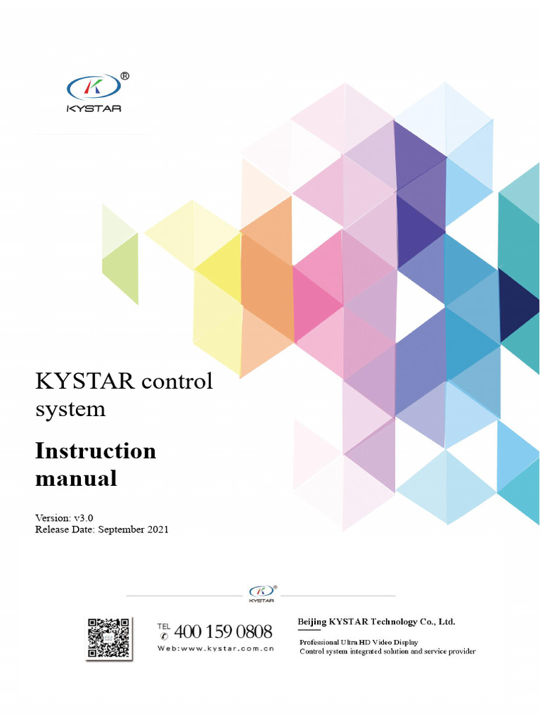 KYSTAR Control System Manual-V3.0 | PDF | Pixel | Rgb Color Model