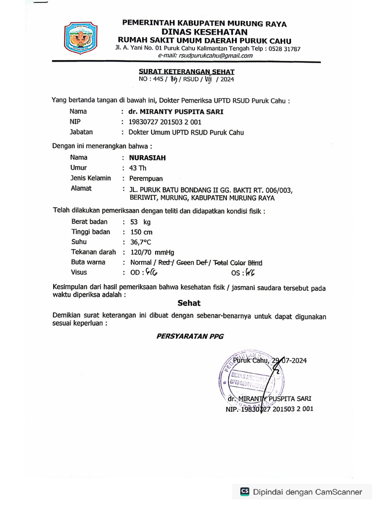 Surat Keterangan SKBN | PDF