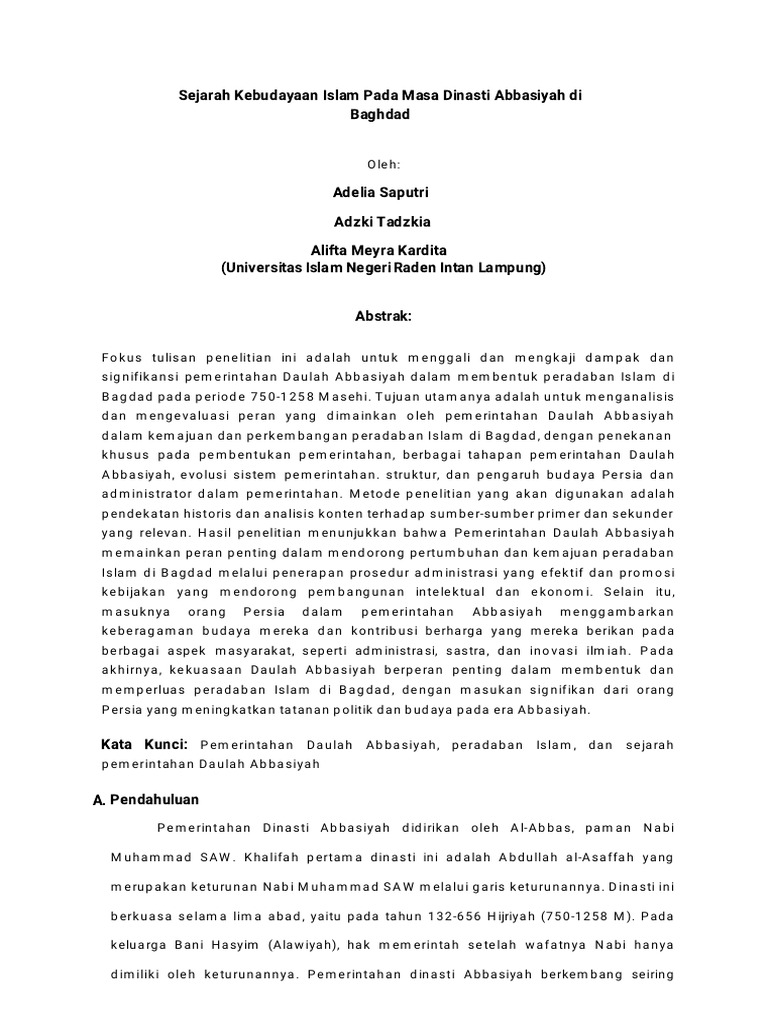 Kel 7 - Sejarah Kebudayaan Islam | PDF