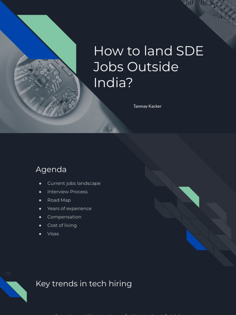 Landing SDE Jobs Abroad: A Guide | PDF | Cost Of Living | Information ...