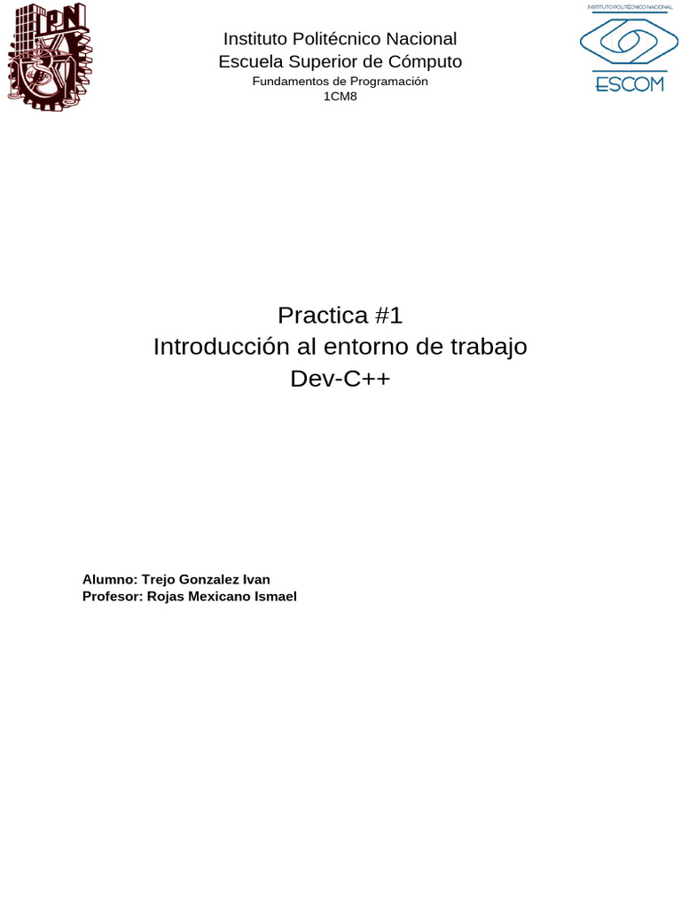 Practica 1 | PDF | Programación de computadoras | Programa de computadora