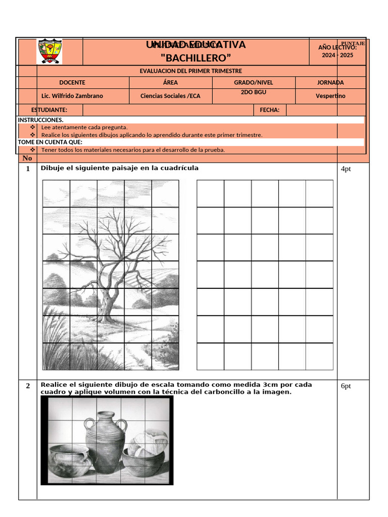 Evaluacion Trimestral de Eca de 2do Bgu | PDF