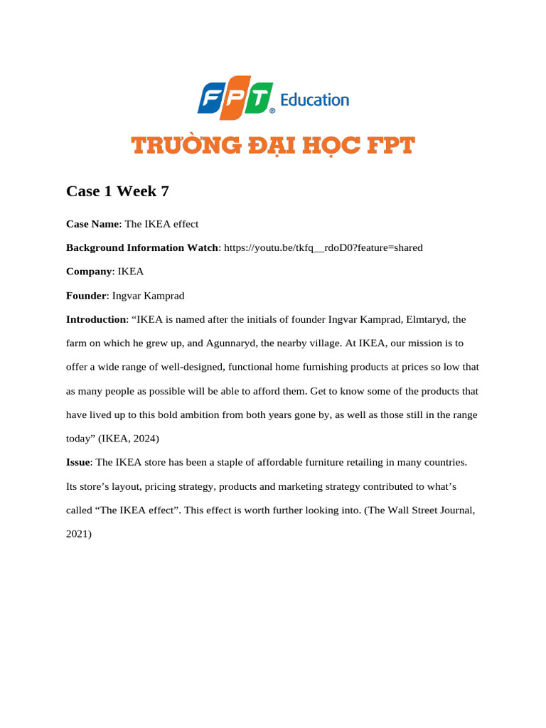 W7 - Case Study 1, EXE101 Documentations, For | PDF