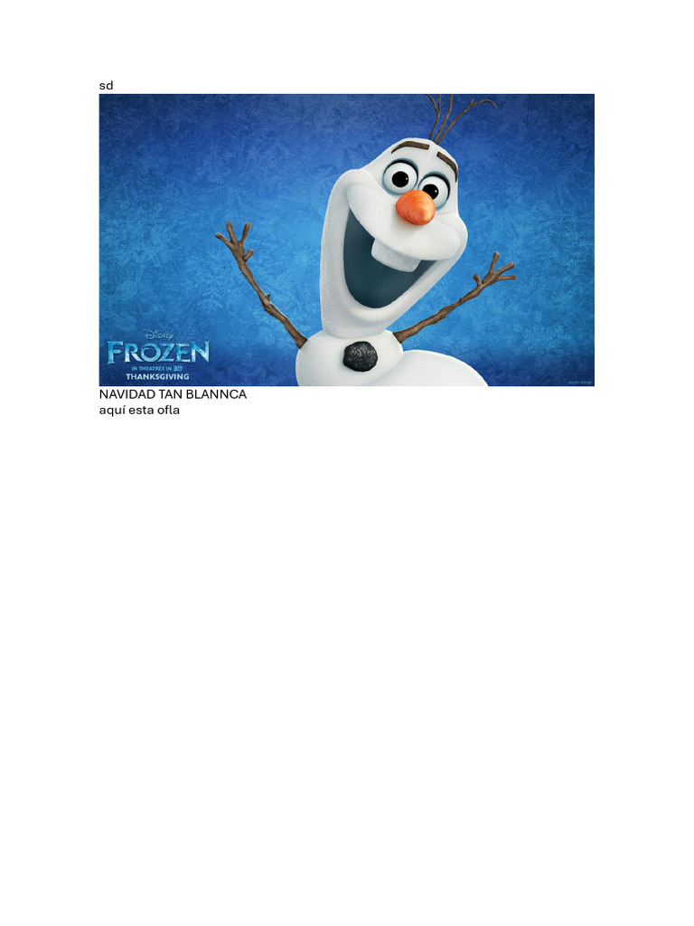 Olaf El Divertido | PDF