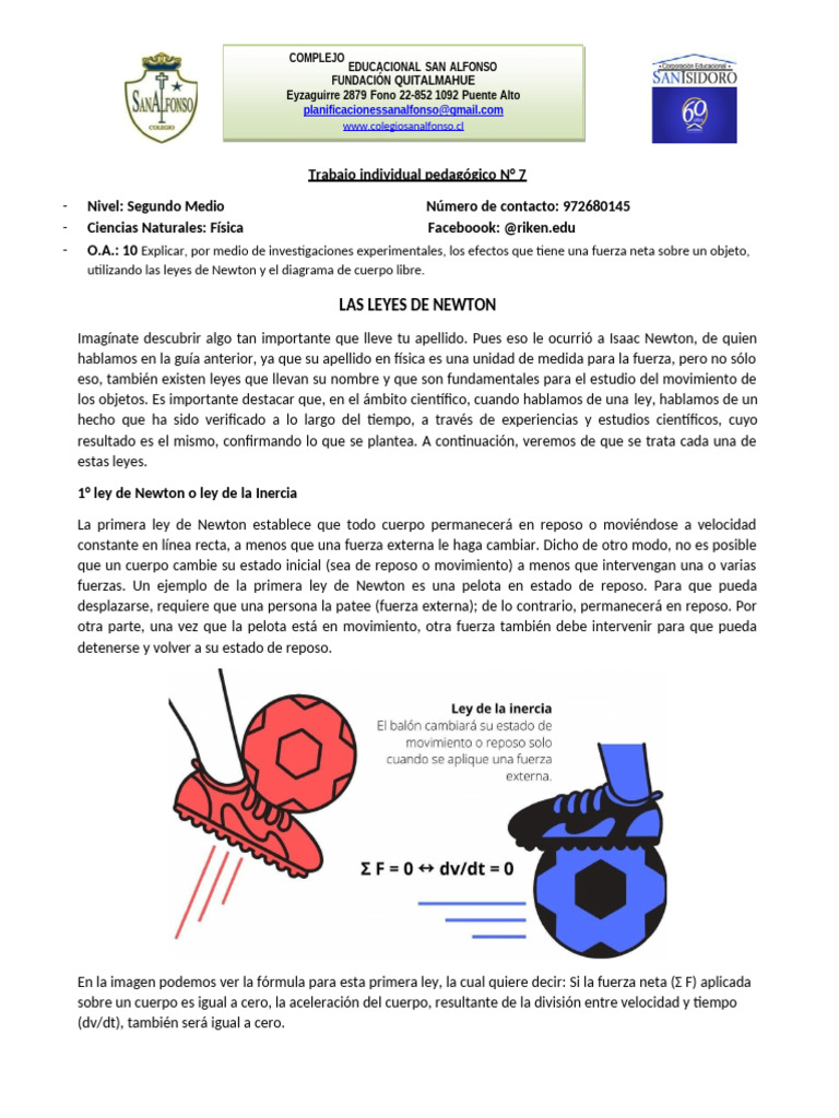 Leyes de Newton: Fuerzas y Movimiento | PDF | Fuerza | Las leyes del ...