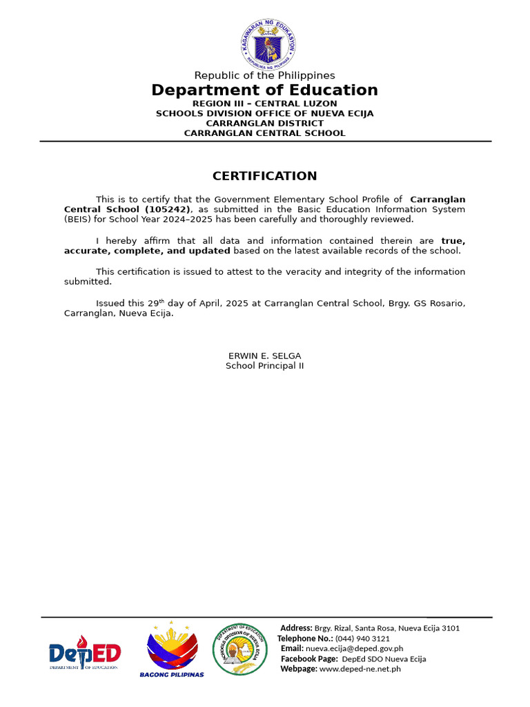 BEIS Certification | PDF