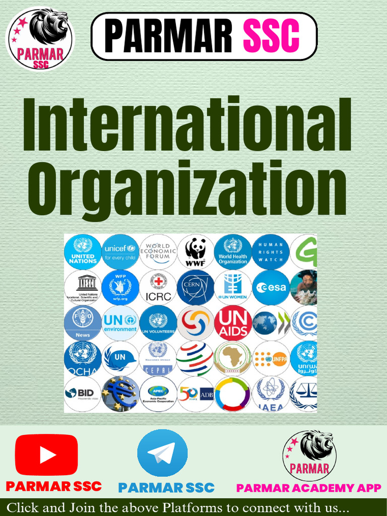 Parmar SSC International Organization Guide | PDF