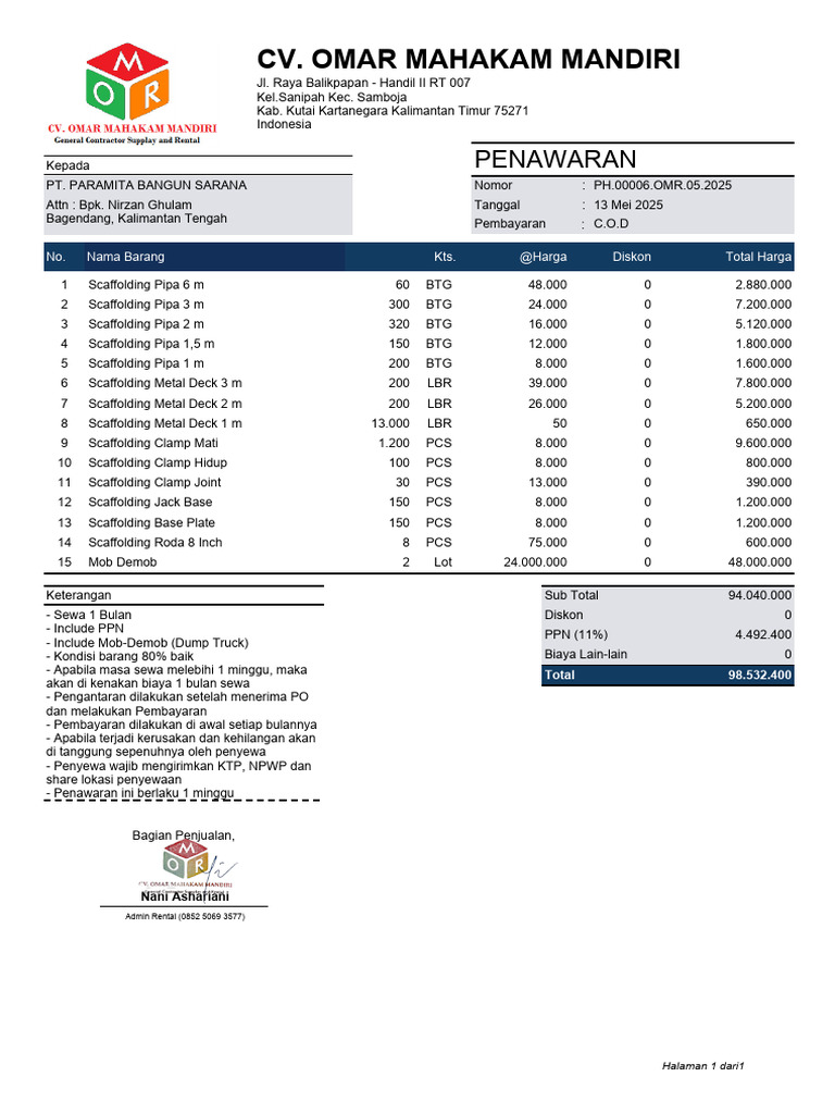 PH - 00006-05 - PT Paramita Bangun Sarana-1 | PDF