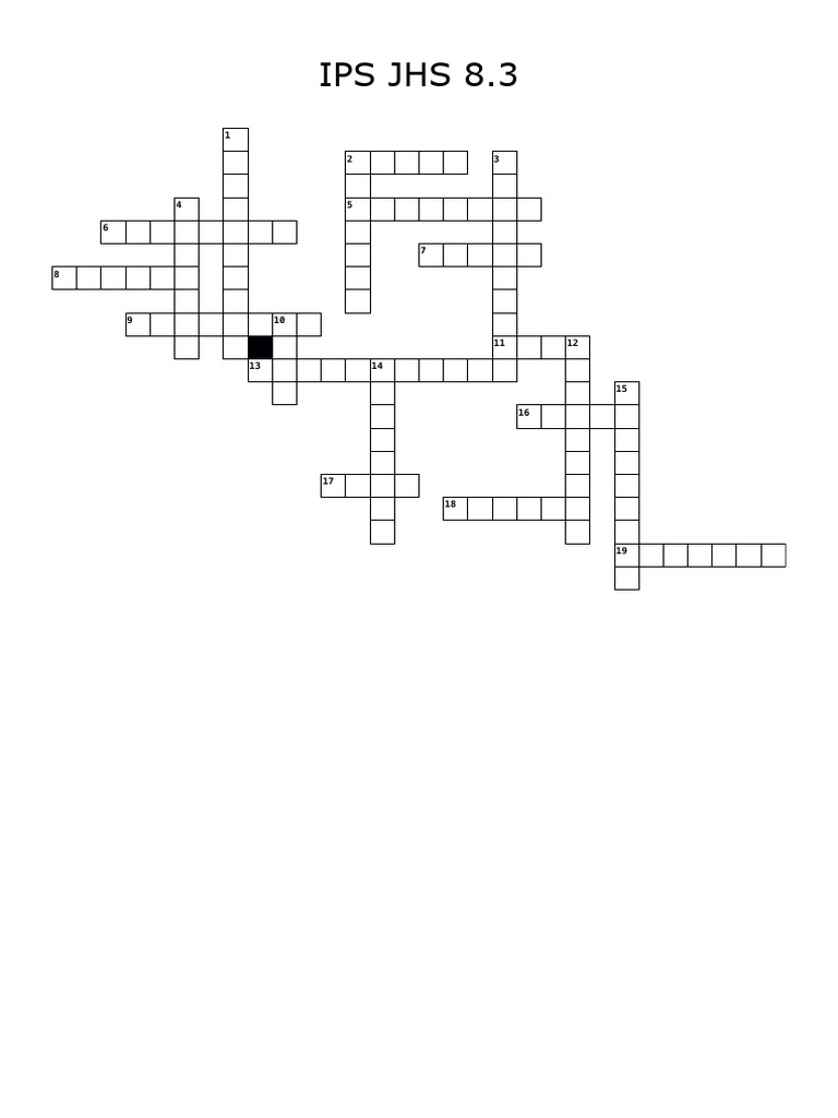 IPS JHS 8.3 - Crossword Labs | PDF