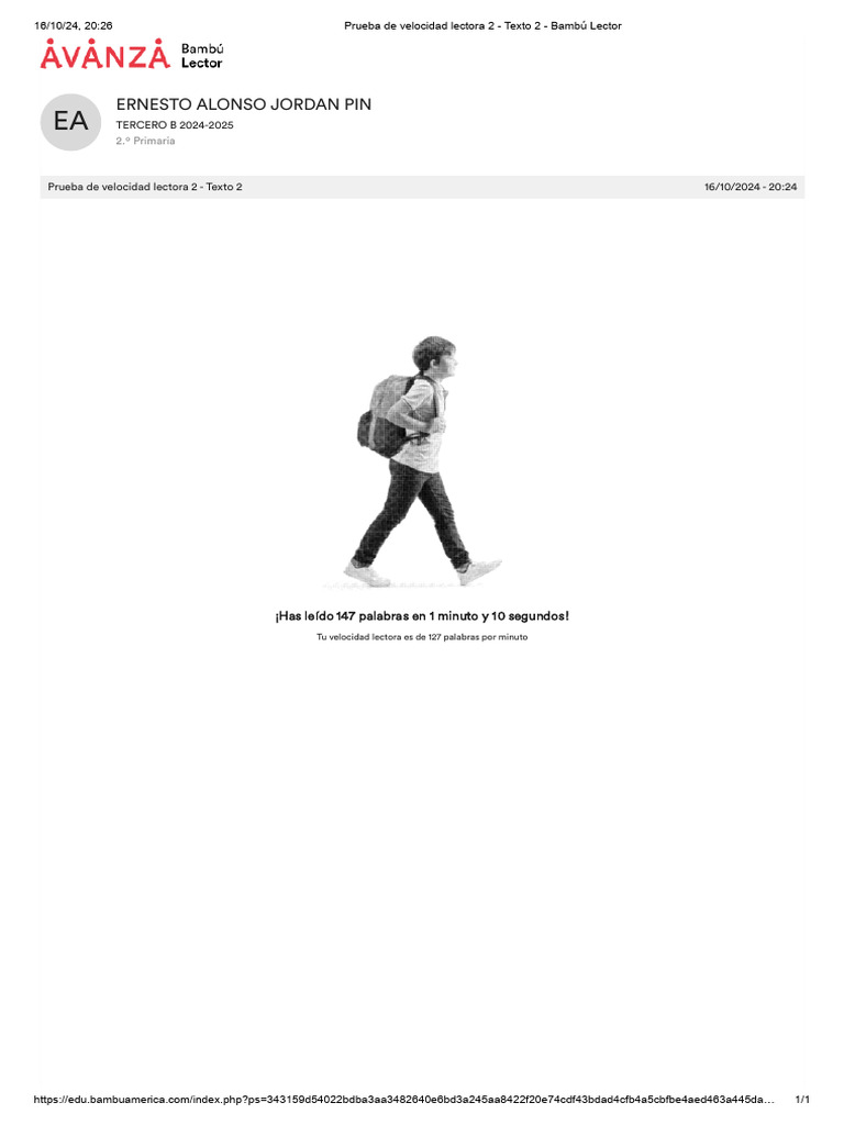 Prueba de Velocidad Lectora 2 - Texto 2 - Bambú Lector | PDF