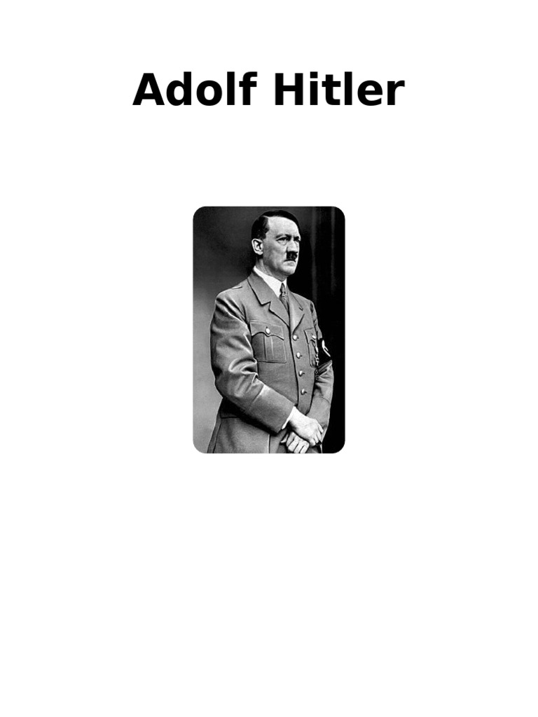 Biografi Singkat Adolf Hitler | PDF
