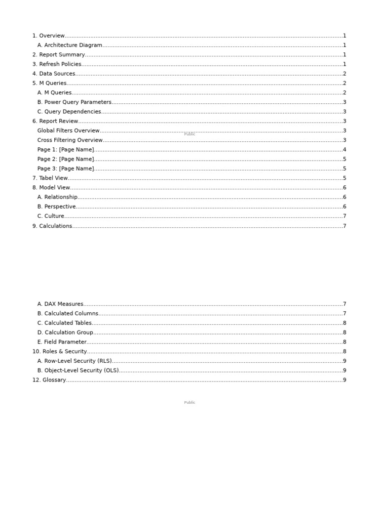 V2. BI Model Report - Template | PDF | Information Technology | Software