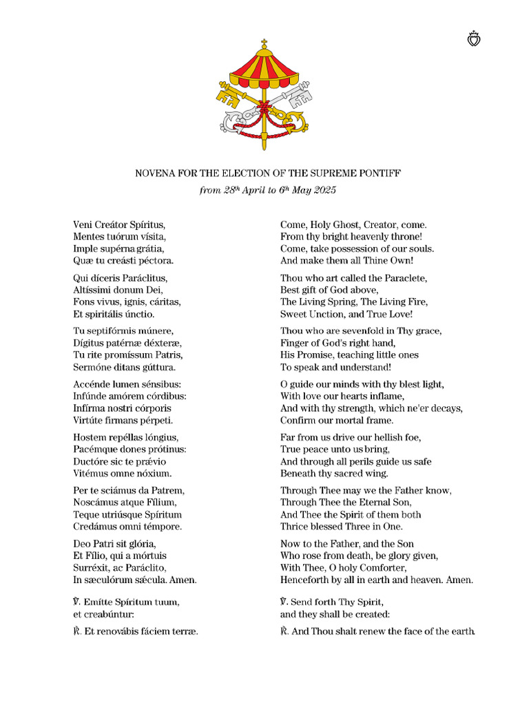 Conclave Novena SSPX | PDF