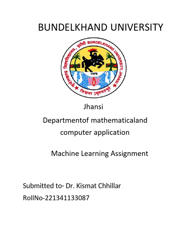 Bundelkhand University Assignment Front Page | PDF