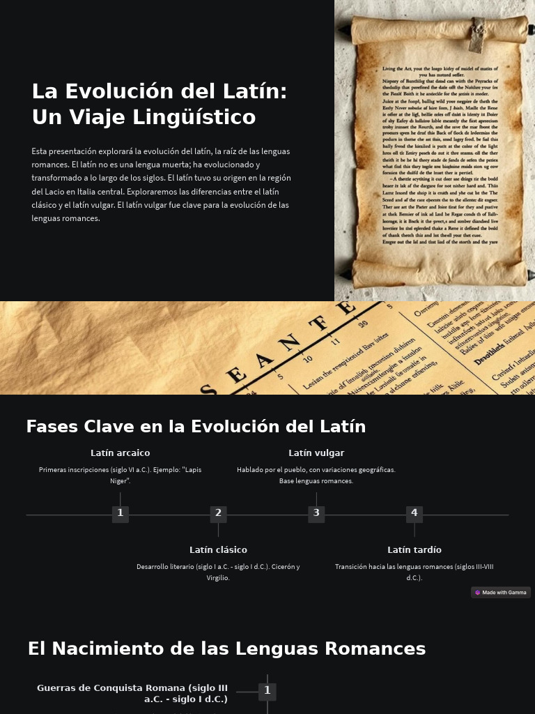 La Evolucion Del Latin Un Viaje Linguistico | PDF | latín | imperio Romano