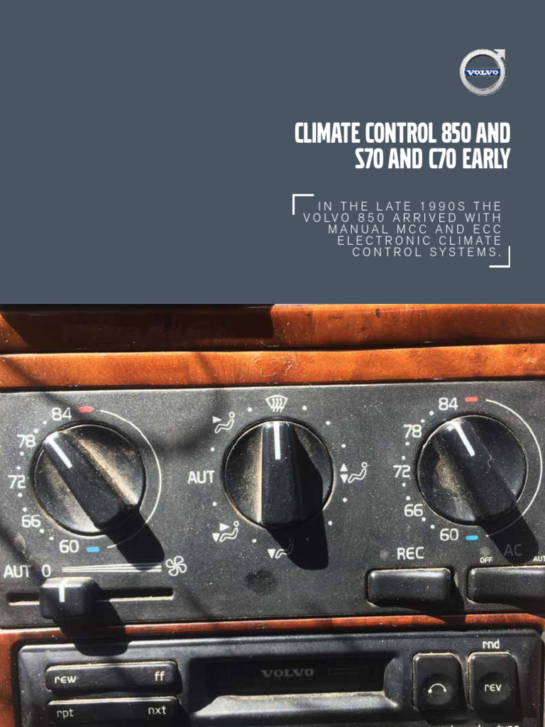 Volvo Climate Control 850 S70 and C70 Early | PDF | Air Conditioning ...