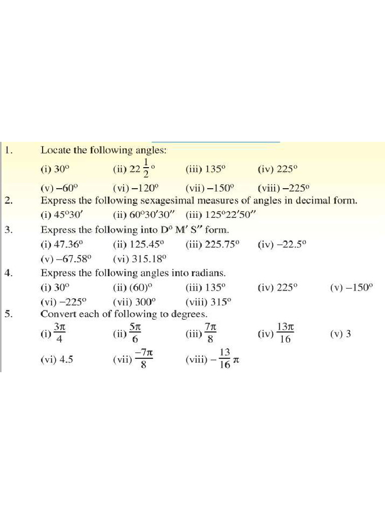 Maths 10 Assignment Trigonometry | PDF