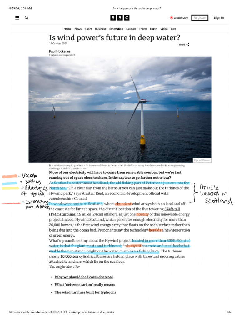 Is Wind Power's Future in Deep Water | PDF
