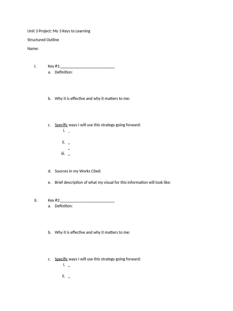 3_Keys_Outline | PDF
