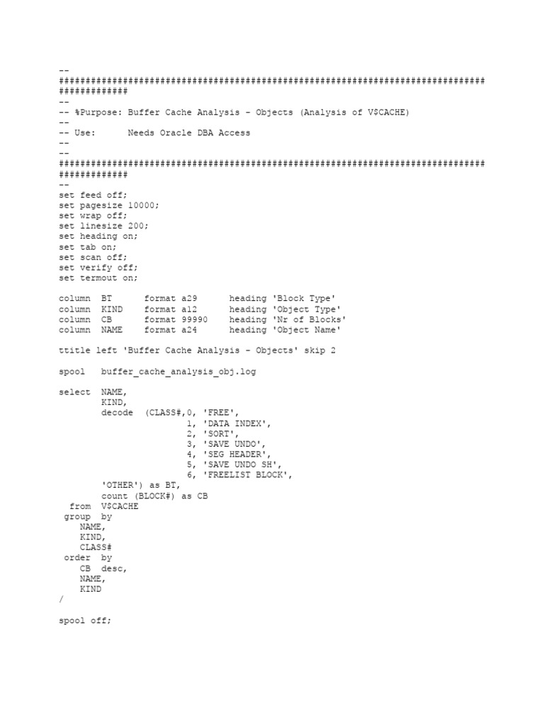 Oracle Scripts And Scripts Pdf Control Flow Computing