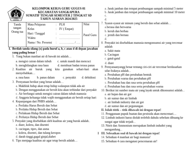 Soal Sts Pai Kelas 4 Smt 2 | PDF