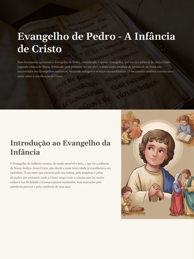 Evangelho de Pedro: Infância de Cristo | PDF | Jesus | Ressurreição de ...
