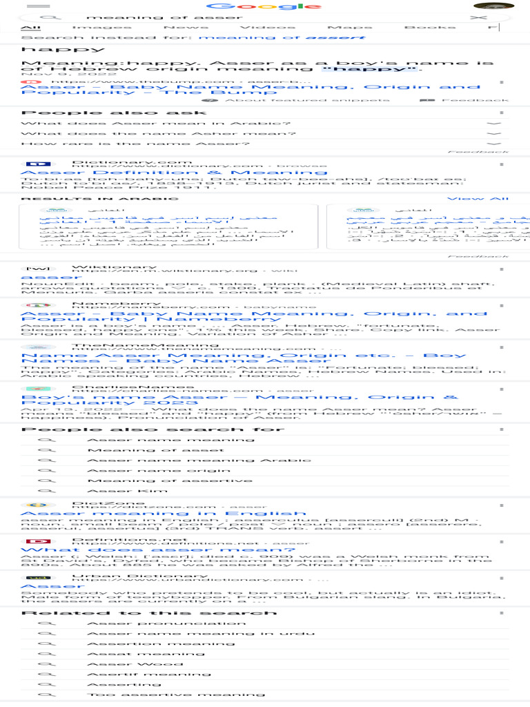 Meaning of Asser - Google Search | PDF | Linguistics | Languages