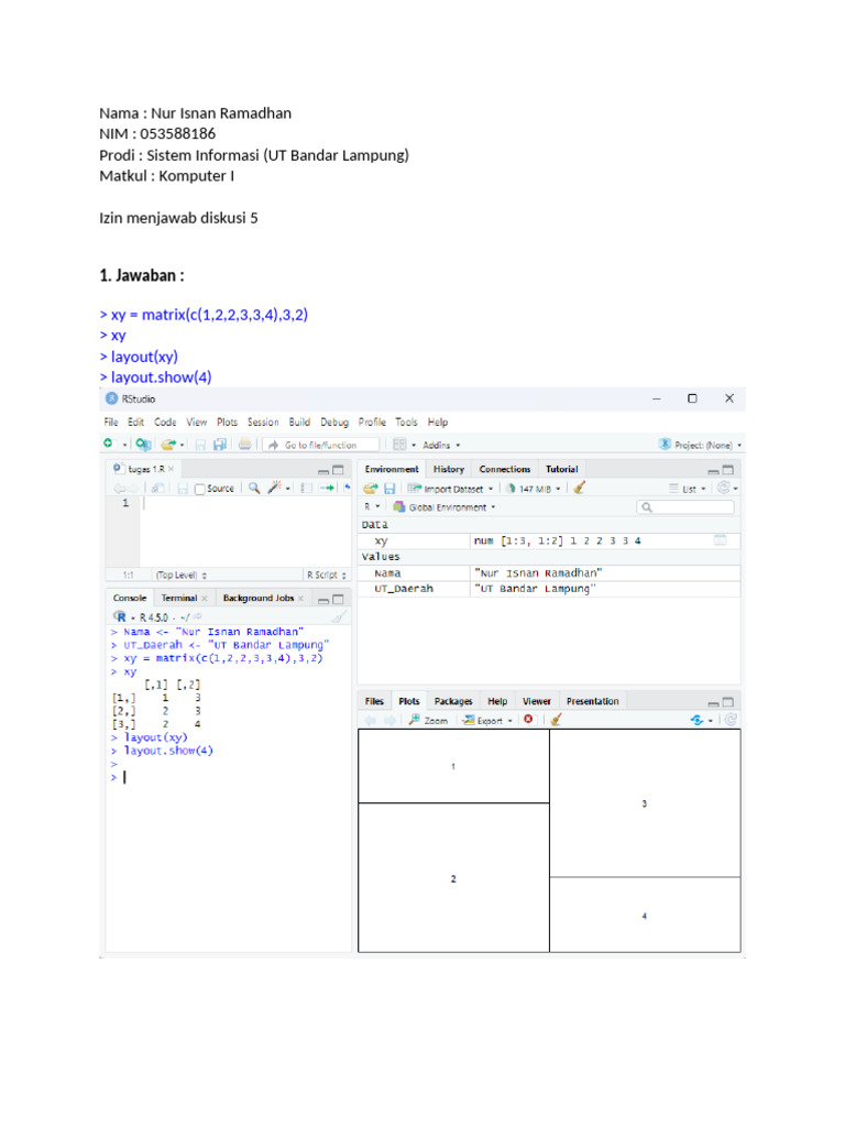 Komputer I - Diskusi 5 - Nur Isnan Ramadhan | PDF