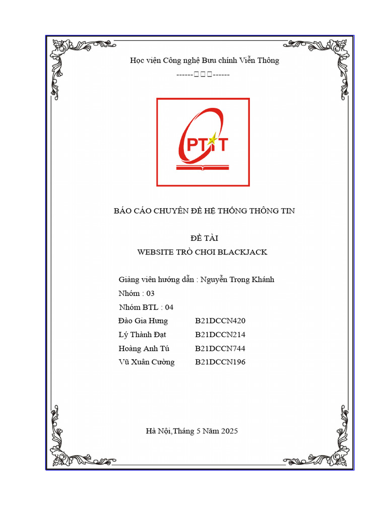 Báo cáo Chuyên đề HTTT - Nhóm 3 - Nhóm BTL4 | PDF