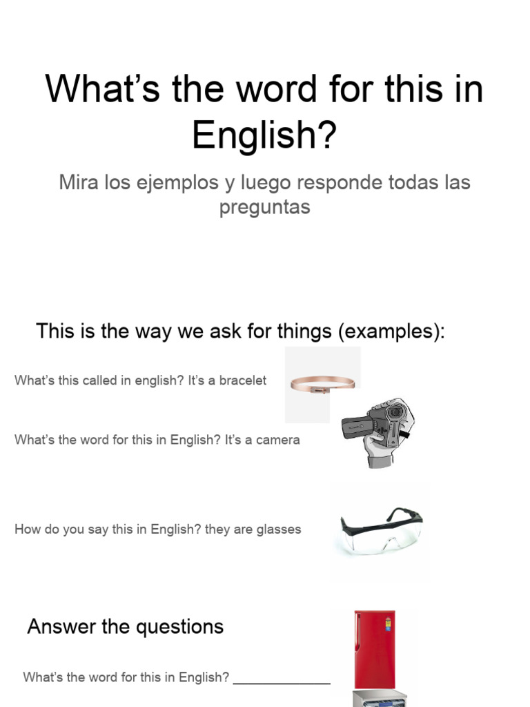 English Vocabulary Question Guide | PDF