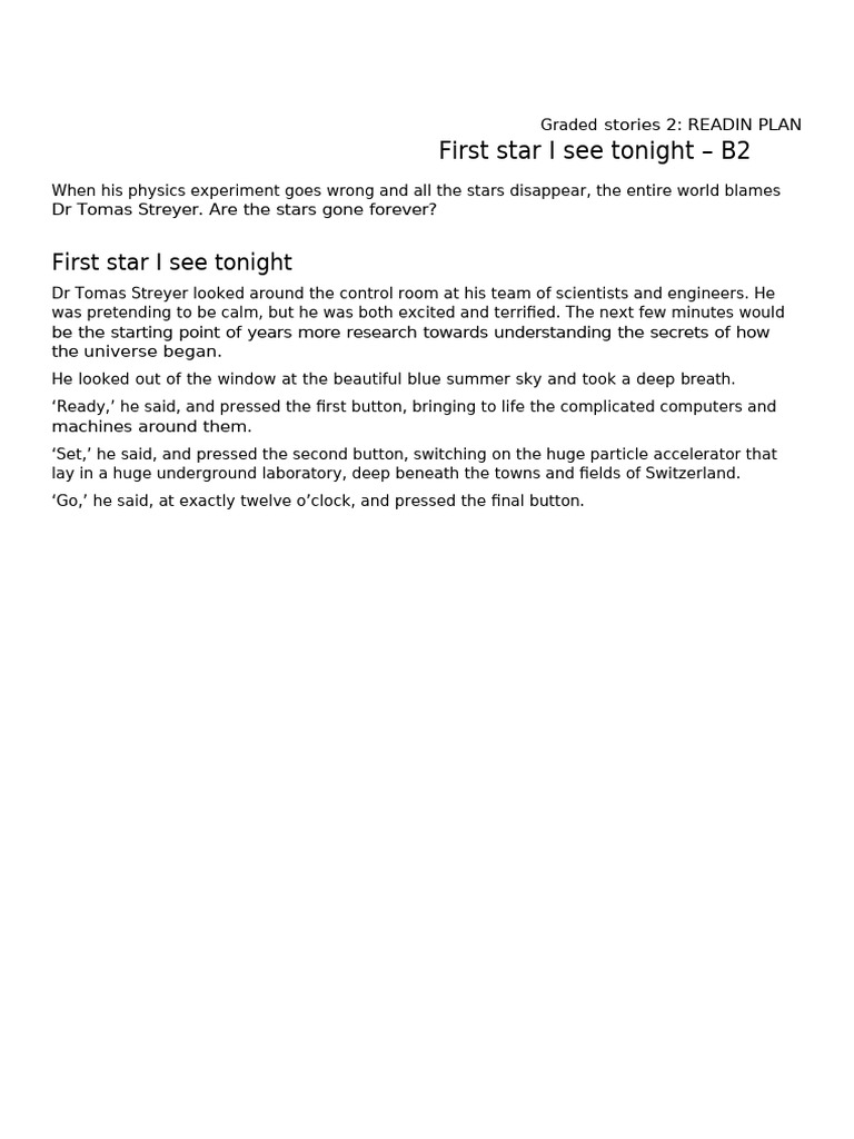 Graded Stories First Star I See Tonight b2 8331728563610 | PDF | Night ...