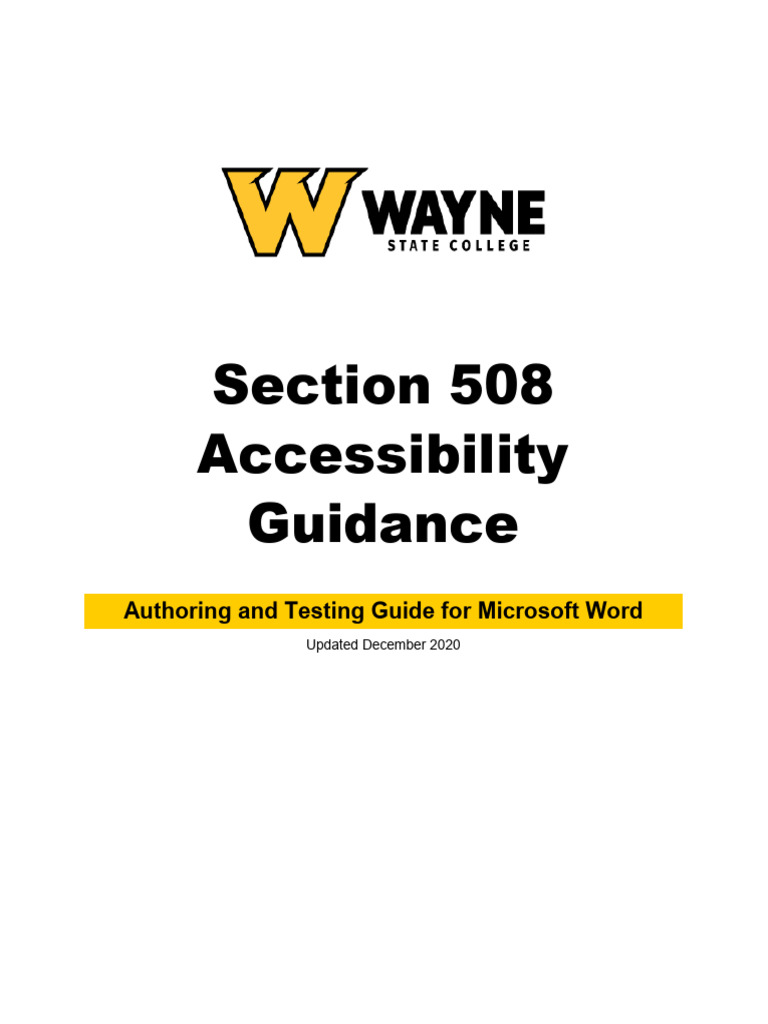 508 Accessibility Guidance | PDF | Hyperlink | Accessibility
