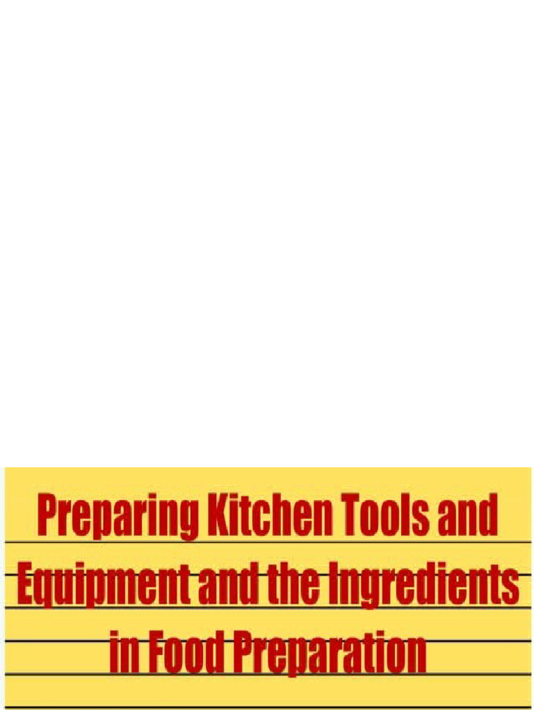 Lesson 1 Preparing Tools and Equipments | PDF