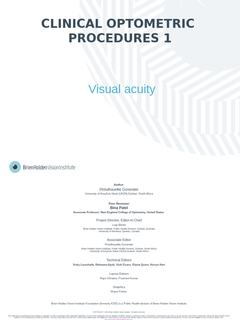 04 Visual Acuity Dhun For The Sake of The | PDF | Visual Acuity | Vision