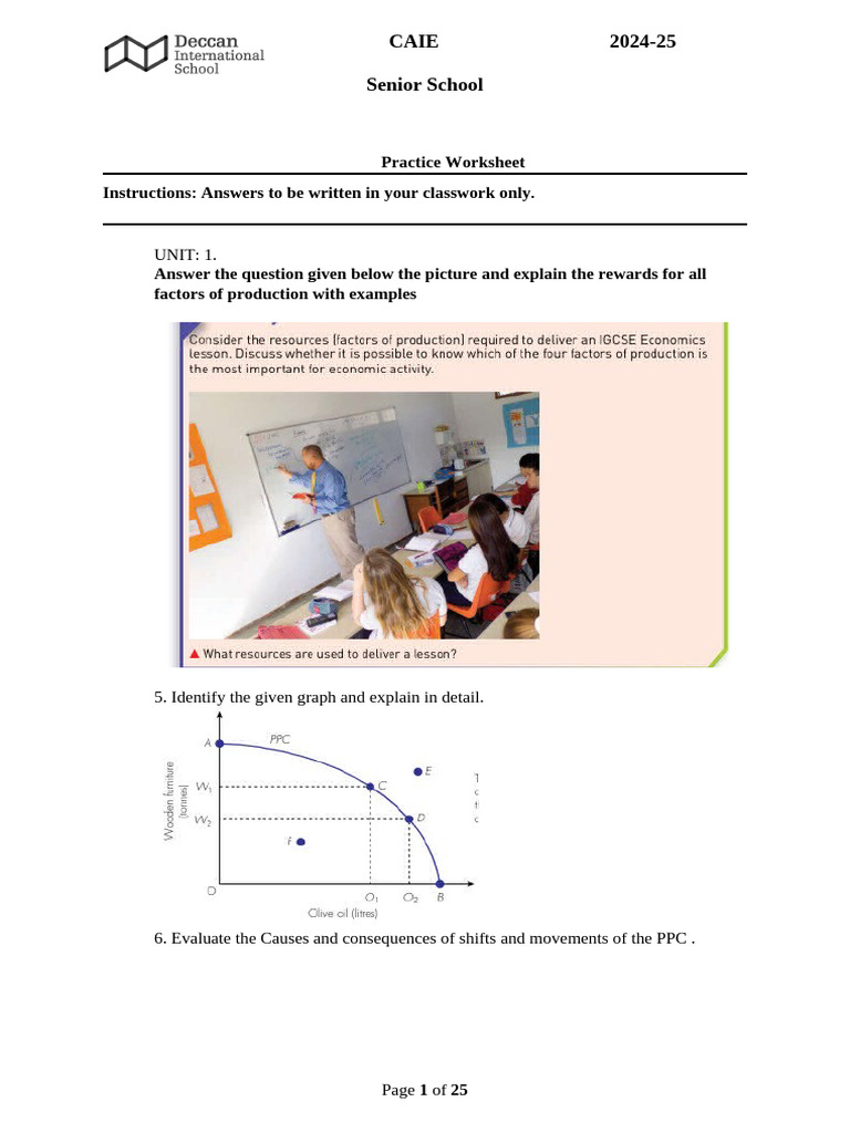 Economic Concepts Practice Worksheet | PDF | Elasticity (Economics ...