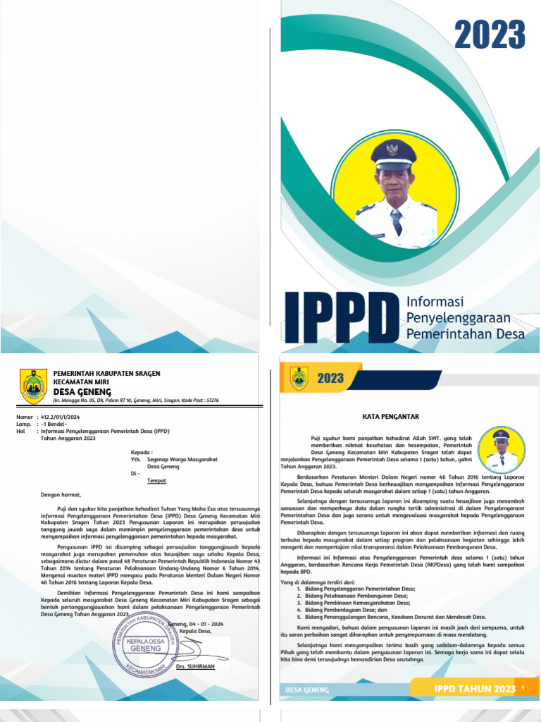 IPPD Desa Geneng 2023: Laporan Pemerintahan | PDF