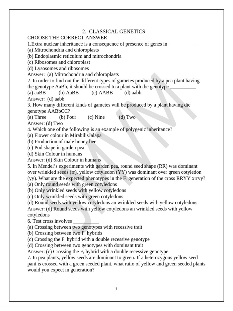 Mendelian Genetics and Inheritance Principles | PDF | Dominance ...