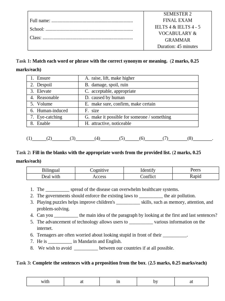 Question Booklet (Đã Sửa) | PDF