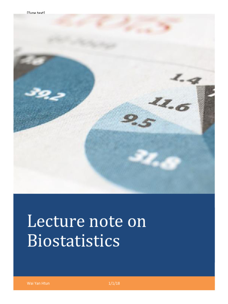 Lecture note on biostatistics | PDF | Statistics | Mean