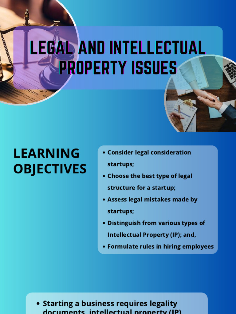 Lesson 9 Legal and Intellectual Properties | PDF | Limited Liability ...